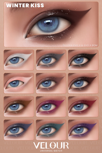 Second Life Marketplace - VELOUR "WINTER KISS" EYESHADOW